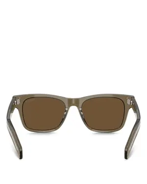 Prada 54mm Rectangular Sunglasses - Clear