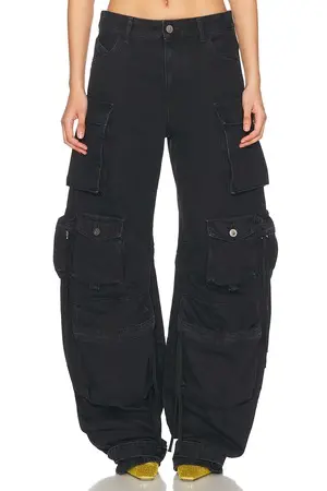Attico Black Wash Jeans For Women