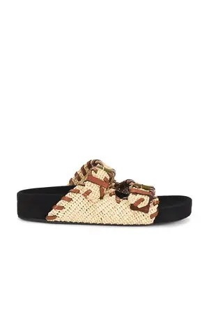 Isabel Marant Lennyo Sandal - Natural & Cognac