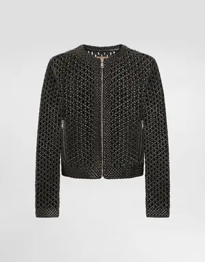 Dolce & Gabbana Woven Nappa Leather Jacket