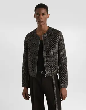 Dolce & Gabbana Woven Nappa Leather Jacket