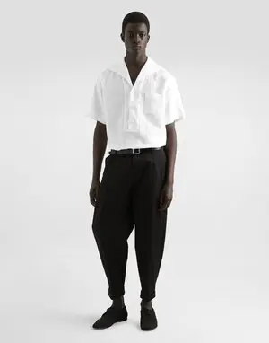 Dolce & Gabbana Three-button Short-sleeved Linen Shirt - White