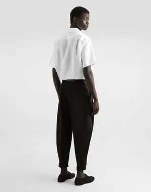 Dolce & Gabbana Three-button Short-sleeved Linen Shirt - White