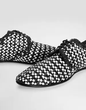 Dolce & Gabbana Woven Leather Derby Shoes - Multicolor
