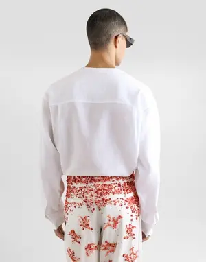 Dolce & Gabbana Long-sleeved Linen Shirt With Cardigan Buttoning