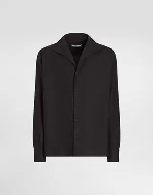 Dolce & Gabbana Long-sleeved Linen Shirt - Black