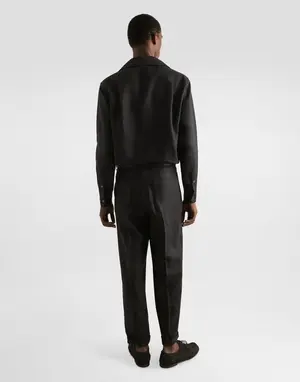 Dolce & Gabbana Long-sleeved Linen Shirt - Black