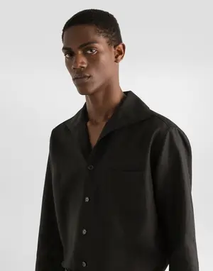 Dolce & Gabbana Long-sleeved Linen Shirt - Black