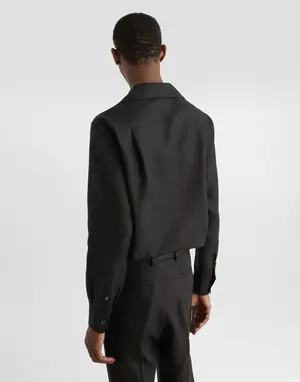 Dolce & Gabbana Long-sleeved Linen Shirt - Black