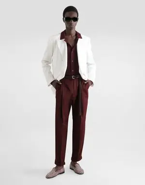 Dolce & Gabbana Cotton Gabardine Trousers - Multicolor