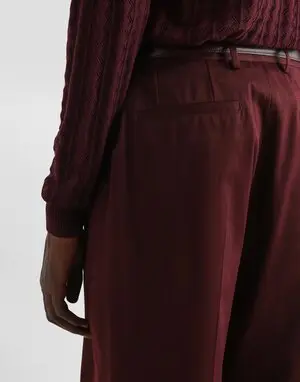 Dolce & Gabbana Cotton Gabardine Trousers - Multicolor