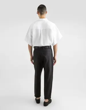 Dolce & Gabbana Linen Fabric Trousers - Black
