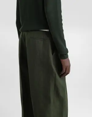 Dolce & Gabbana Linen Fabric Pants - Green