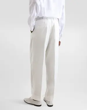 Dolce & Gabbana Linen Pants - White