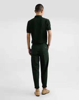 Dolce & Gabbana Woolen Trousers With Turn-ups - Green