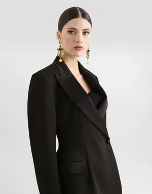 Dolce & Gabbana Double-breasted Wool Gabardine Tuxedo Jacket
