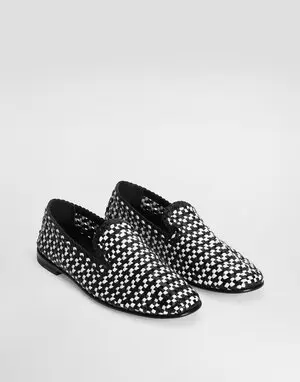 Dolce & Gabbana Woven Leather Slippers - Multicolor