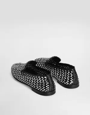 Dolce & Gabbana Woven Leather Slippers - Multicolor