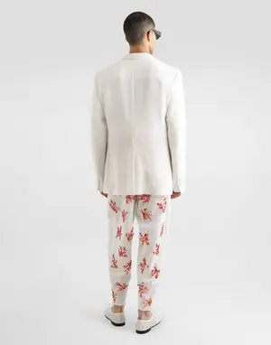 Dolce & Gabbana Cotton Twill Pants With Embroidery
