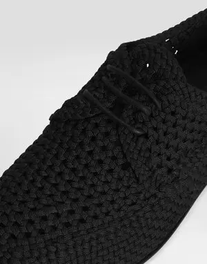 Dolce & Gabbana Woven Fabric Derby Shoes