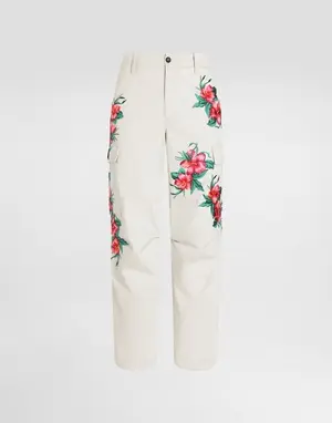 Embroidered Chinos