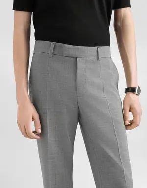 Dolce & Gabbana Tailored Houndstooth Wool Pants - Multicolor