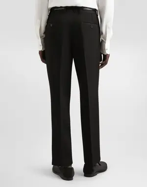 Dolce & Gabbana Tailored Wool Gabardine Pants - Black