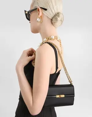 Dolce & Gabbana Hand-grained Calfskin Marlene Shoulder Bag - Black
