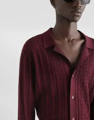 Dolce & Gabbana Cotton Openwork-knit Shirt - Multicolor