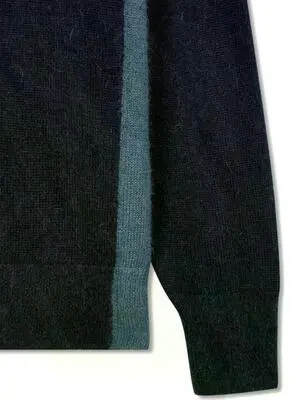 STUDIO TOMBOY Fine-knit Polo Shirt With Color-block Design - Blue