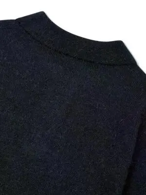 STUDIO TOMBOY Fine-knit Polo Shirt With Color-block Design - Blue