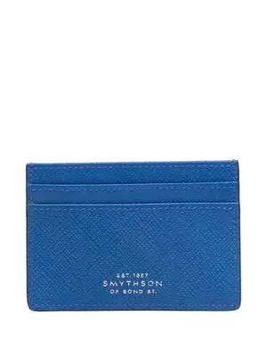 Smythson Flat Cardholder - Blue