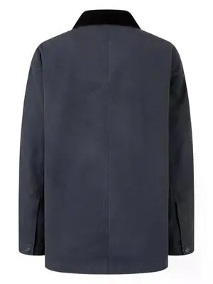 STUDIO TOMBOY Corduroy-collar Canvas Jacket - Grey
