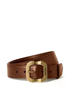 Miu Miu Leather Belt - Brown
