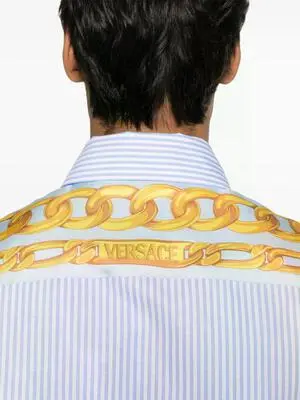 Versace Maxi Chain Striped Shirt