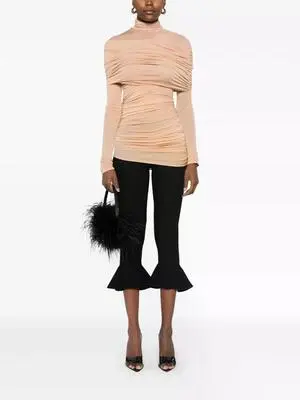 MUGLER Ruched Top - Neutrals