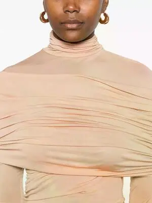 MUGLER Ruched Top - Neutrals