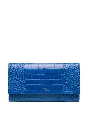 Smythson Marshall Travel Wallet - Blue