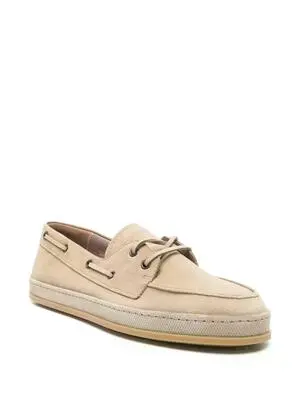 Hogan H683 Boat Shoes - Neutrals