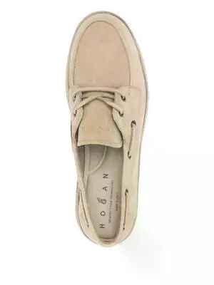 Hogan H683 Boat Shoes - Neutrals