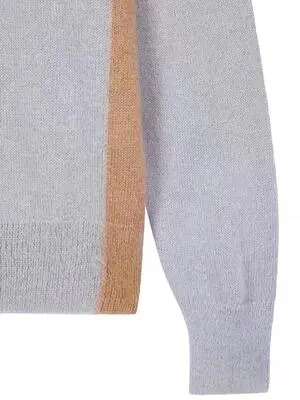 STUDIO TOMBOY Fine-knit Color-blocked Polo Shirt - Grey