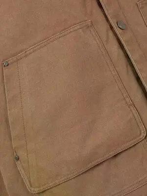 STUDIO TOMBOY Corduroy-collar Canvas Jacket - Brown