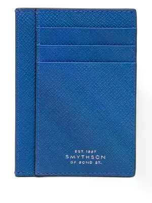 Smythson Large Flat Cardholder - Blue