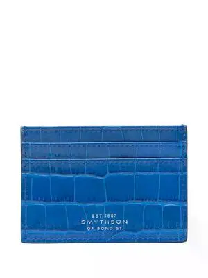 Smythson Mara Flat Cardholder - Blue