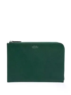 Smythson Smythson Slim Pouch Green