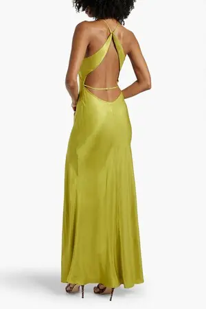 Bec & Bridge Teresa Cutout Satintwill Maxi Dress In Lime Green - 80% Off |  Editorialist