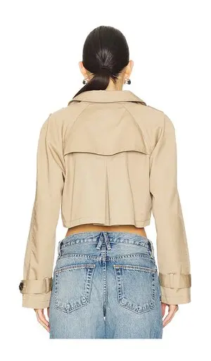 MORE TO COME Marja Cropped Trench - Beige