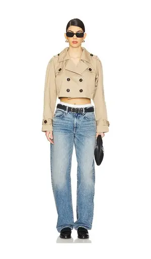 MORE TO COME Marja Cropped Trench - Beige