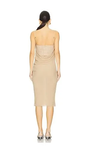 Attico Sleeveless Midi Dress In . Also - Nude