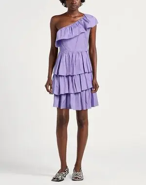 Liu Jo One-shoulder Tiered Mini Dress - Lilac